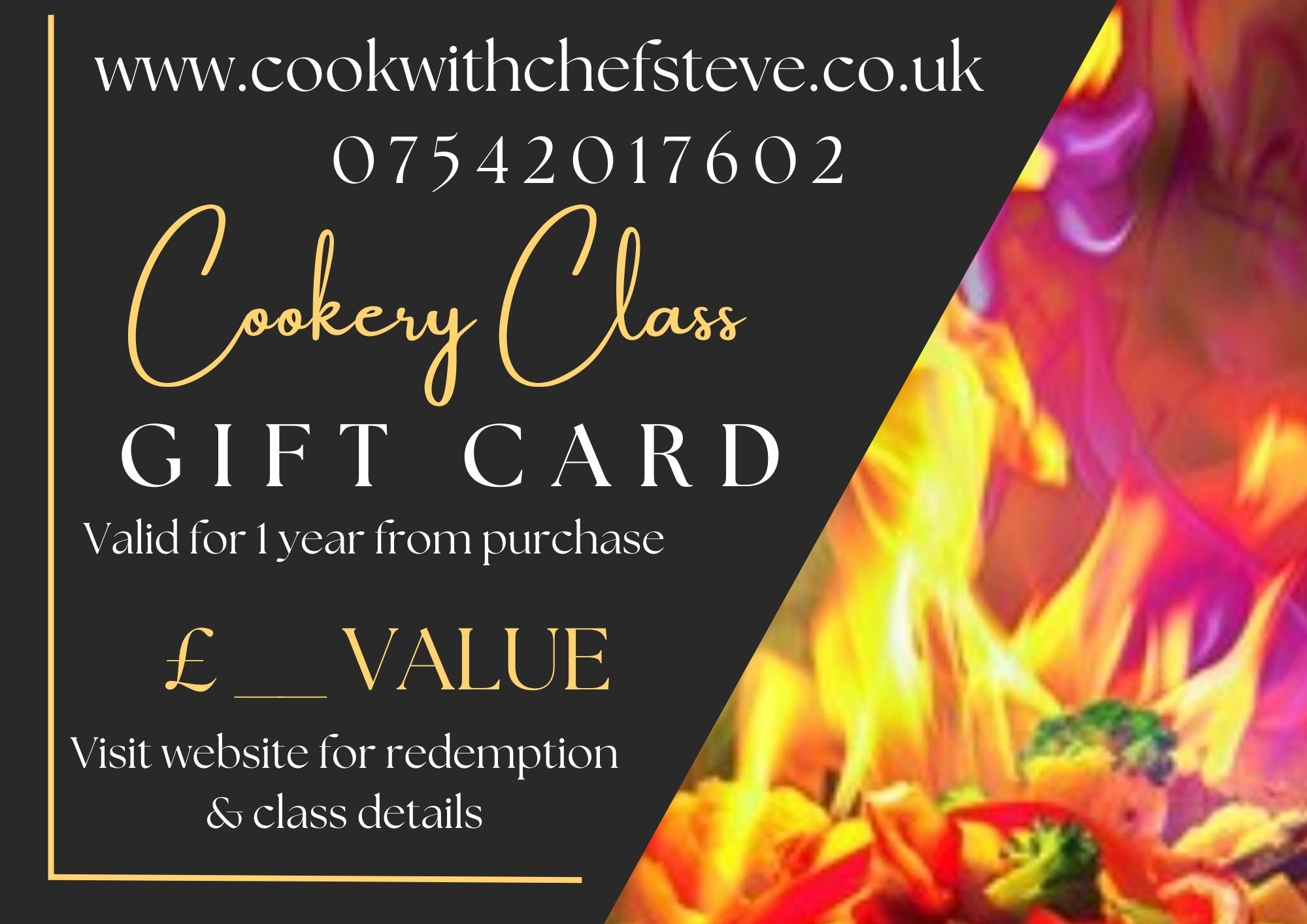 Gift Vouchers - Cook With Chef Steve
